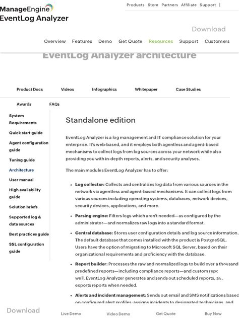 Architecture Eventlog Analyzer Pdf Databases Computer Network