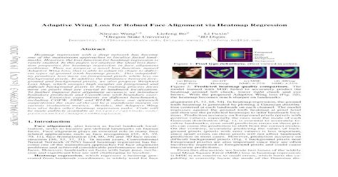 Pdf Adaptive Wing Loss For Robust Face Alignment Via Heatmap Output One Predicted Heatmap
