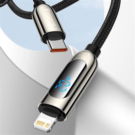 Купить Кабель Baseus Display Fast Charging Data Cable Type C To Lightning 20w 1m с доставкой в