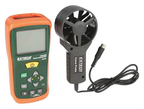 Extech Rotating Vane And Thermistor 1999 Count Lcd Anemometer