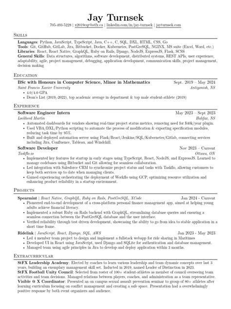 Stfxresume Pdf Ruby On Rails Postgre Sql