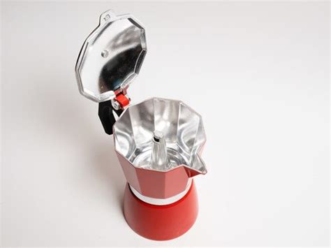 Red Stove Top Coffee Maker 6 Cup Classica