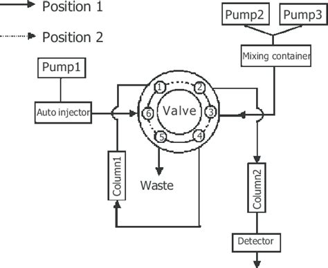 Schematic Diagram Of The Column Switching Hplc System Download Scientific Diagram
