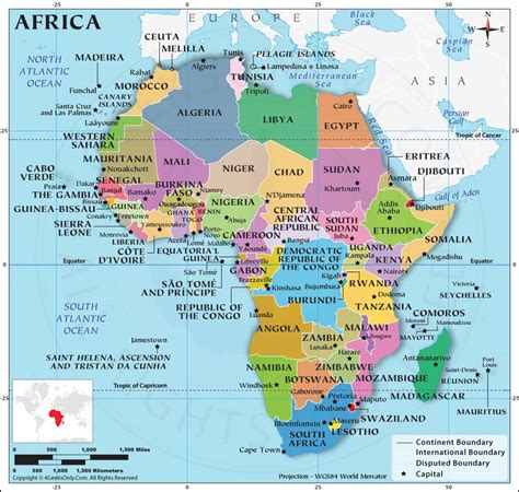 Africa Maps With Capitals