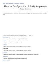 Electron Configuration Lab Report Docx Name Daniel Salinas Date Oct Section Chem