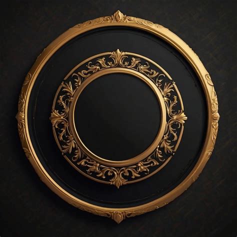 Golden Triangles Pointing Clockwise In Orbit Around Copy Space On Black Premium Ai Generated Image