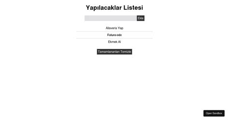 Todo List Redux Codesandbox