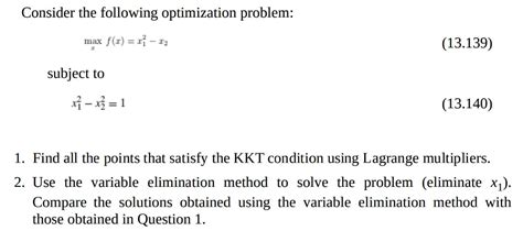 solved consider the following optimization problem max x