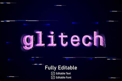 Premium Vector Futuristic Glitch Text Effect For Video Game Text For