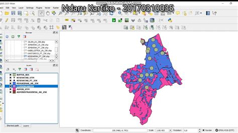 Tutorial Qgis Buffer Dan Clip Youtube