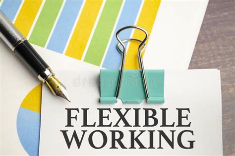 Flexible Working Text On A Paper Sticker And Charts Stock Image Image Of Balance Entrepreneur