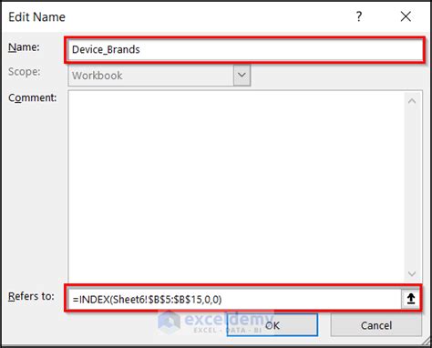 Dynamic Named Range Based On Cell Value In Excel Exceldemy