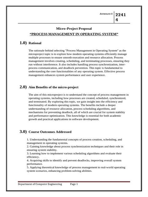 Operating System Microproject Pdf Process Computing Operating System