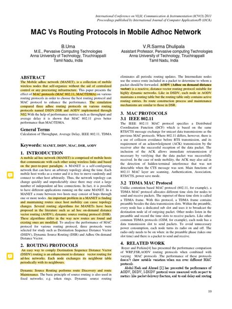 Mac Vs Routing Protocols In Mobile Adhoc Pdf Wireless Ad Hoc Network Routing