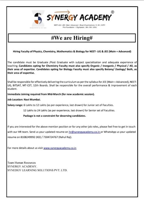We Are Hiring Kaustubh Deshpande 12 Comments