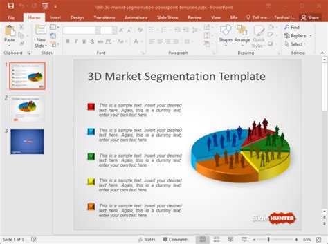 Free 3d Market Segmentation Powerpoint Template