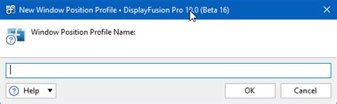 Window Position Profiles • Help Guide • Displayfusion By Binary Fortress Software