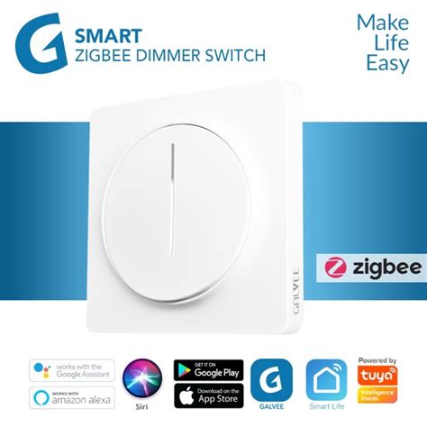 Jual Galvee Smart Zigbee Dimmer Single Switch Saklar 1 Gang 150 W Landn Shopee Indonesia