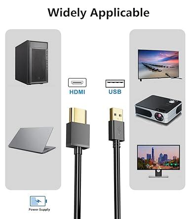 Usb Male To Hdmi Male Charger Cable Adapter M Silver Or Yellow Color Ielectrony