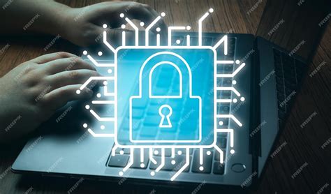 Premium Photo Cyber Security Network Concept Background Of Hands Typing On Laptop Digital