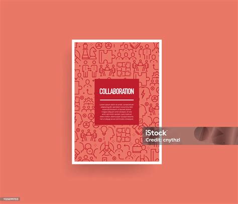 트렌디한 선형 스타일공동 작업에 대 한 디자인 서식 파일의 요소 벡터 세트 선형 아이콘으로 원활한 패턴 관련 협업벡터 협력에 대한 스톡 벡터 아트 및 기타 이미지 Istock