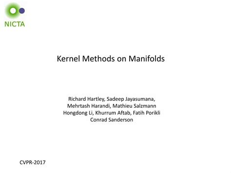 Pdf Kernel Methods On Manifolds Australian National Universityusers