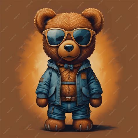 Premium Ai Image Bear Nerd An Anthropomorphic Portrait