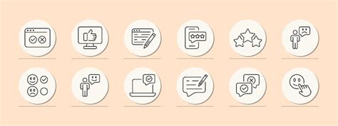 피드백 설정 아이콘 싫어요 파이 차트 체크리스트 상자 평가 별과 같은 체크 표시가 있는 서비스 클립보드 평가 이모티콘 반응 댓글 커뮤니케이션 파스텔 색상 배경 프리미엄 벡터