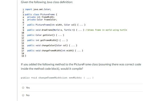 Solved Given The Following Java Class Definition 1 Import