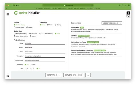 2 Springboot 프로젝트 생성 및 Api 연동 구조 세팅