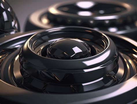 Premium Ai Image Concentric Obsidian Rings Shapes Abstract Geometric Background Created With