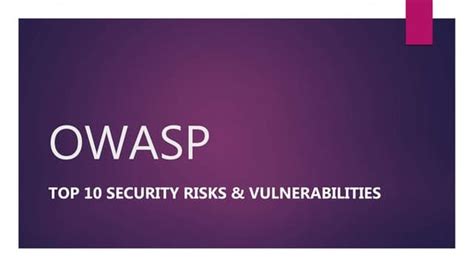 7 Best Practices For Mitigating The Owasp Top 10 Vulnerabilitiespptx