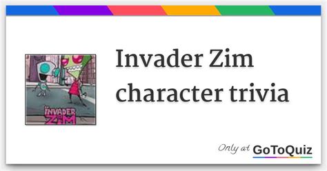 invader zim character trivia