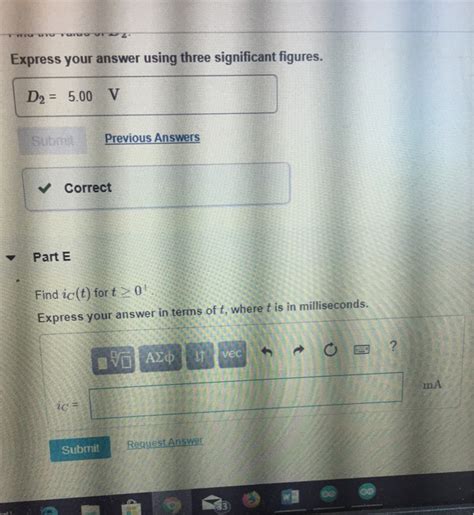 Solved Homework Problem The Voltage Response For The Chegg Com