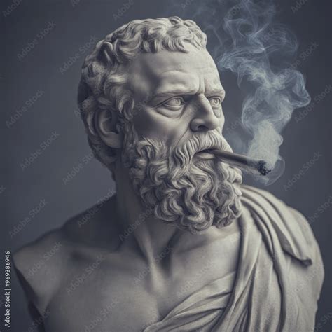 This Is A Striking Marble Bust Of A Philosopher With A Thick Beard The