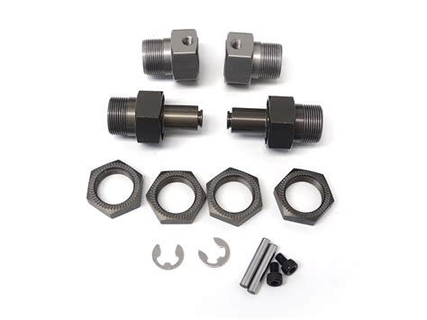 Baja Front And Rear Wheel 24mm Wheel Hubs With Nuts Rovan Rc