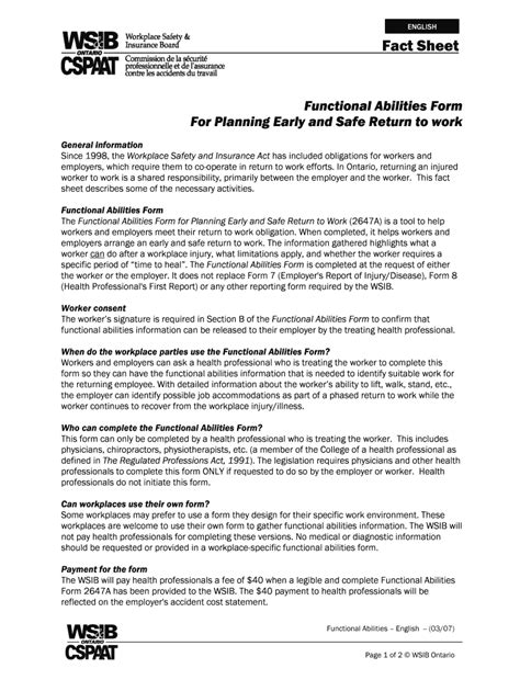 Fillable Online Functional Abilities Form For Planning Early And Safe Fax Email Print PdfFiller