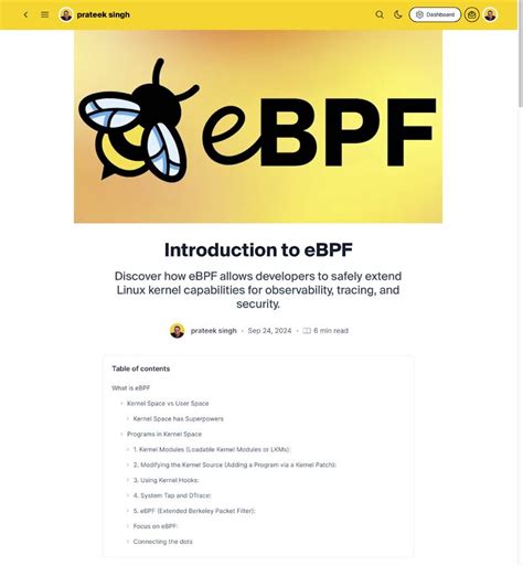 prateek singh on linkedin ebpf opensource kernel
