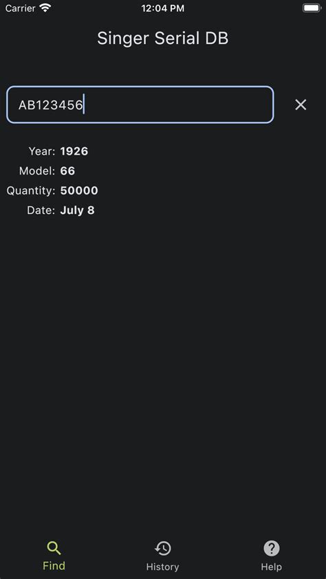 Singer Serial Db สำหรับ Iphone ดาวน์โหลด