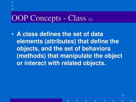 objects classes and methods ppt download
