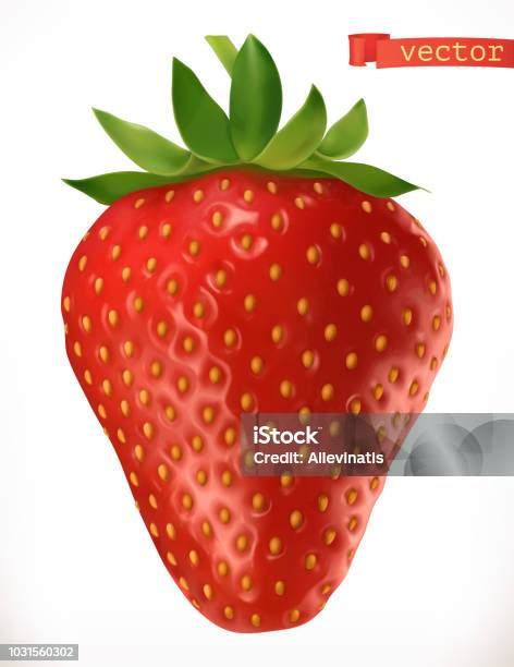 딸기입니다 신선한 과일 3d 현실적인 벡터 아이콘 딸기에 대한 스톡 벡터 아트 및 기타 이미지 딸기 0명 3차원 형태