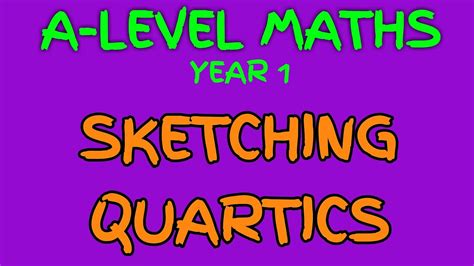 Sketching Quartic Graphs New A Level Maths Year 1 Youtube