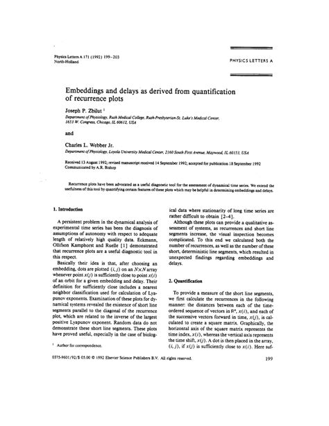 pdf embeddings and delays as derived from quantification of