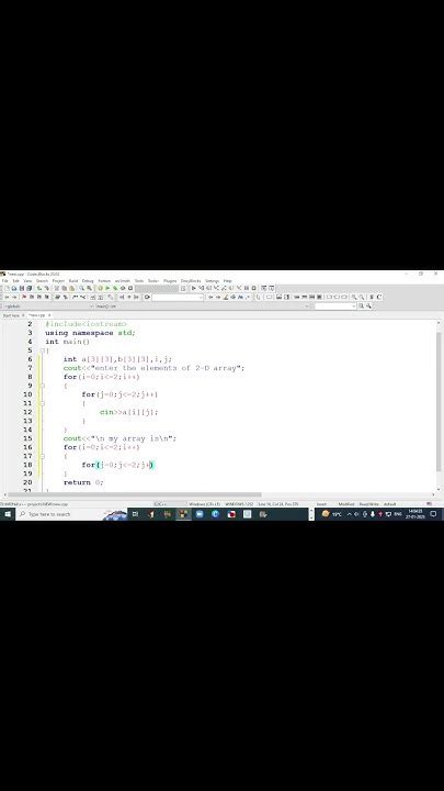 C Program To Transpose The Element Of Square Matrix 2 D Array