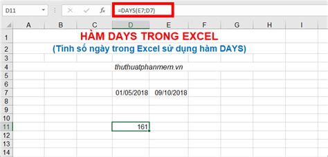 How To Calculate The Number Of Days In Excel Functions