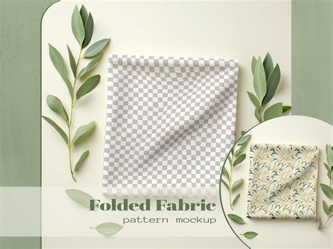 Folded Fabric Mockup Folded Fabric Pattern Textile Mockup Photoshop Mockup Pattern Template