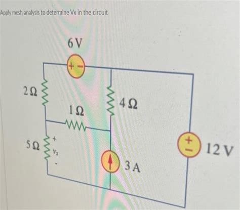 Solved Apply Mesh Analysis To Determine Vx In The Circuit Chegg