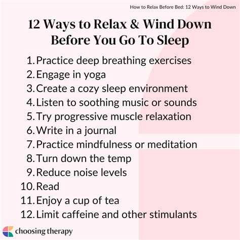 How To Wind Down Before Bed 10 Tips For Relaxation