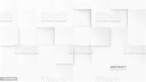 추상 3d 현대 사각형 패턴 배경 흰색과 회색 기하학적 질감 벡터 일러스트레이션 상자에 대한 스톡 벡터 아트 및 기타 이미지 상자 배경 주제 정사각형 Istock