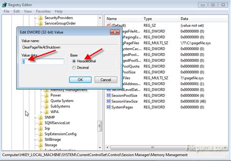How To Automatically Clean Up The Page File On Shutdown Filepuma Reviews
